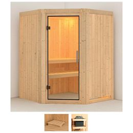 Karibu Sauna &raquo;Nanna&laquo; Set, ohne Ofen beige ohne Ofen, (ohne Ofen)