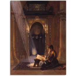 Artland Wandbild &raquo;In der Moschee.&laquo; Religion 1 Stk. tlg. als Leinwandbild, Poster in verschied. Gr&ouml;&szlig;en braun Leinwand B/H/T: 90cm x 120cm, Leinwandbild 