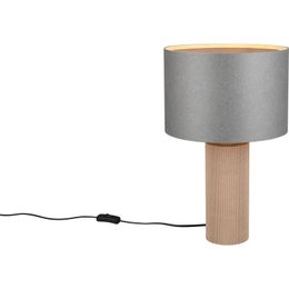 Trio Leuchten Tischleuchte &raquo;CANIO, Tischlampe aus Bambus+Pappe, exkl. Leuchtmittel max 40W&laquo; E27 1 Stk. warmwei&szlig; - kaltwei&szlig; Schnurschalter, 