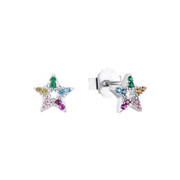 Prinzessin Lillifee Damen Paar Ohrstecker &raquo;Sterne&laquo; mit Zirkonia (synth.) bunt Silber 925 (Sterlingsilber)