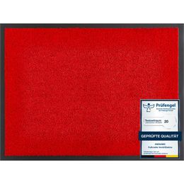 ANDIAMO Fu&szlig;matte &raquo;Verdi, Made in Netherlands&laquo; rechteckig 6 mm H&ouml;he Schmutzfangmatte, Eingangsmatte, rutschfest, strapazierf&auml;hig rot Kunstfaser B : 80cm 1 Stk.