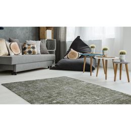 Kayoom Teppich &raquo;Etna 110&laquo; rechteckig 10 mm H&ouml;he Maschinell getufteter Teppich, hervorragende Qualit&auml;t, aktuelle Farben gr&uuml;n Polyester B : 80cm 1 Stk., 10mm, 