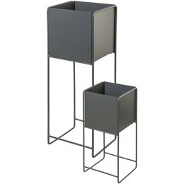 Creativ home &Uuml;bertopf &raquo;Pflanzgef&auml;&szlig;&laquo; mit Sockelrahmen Metall B/H/T: 25cm x 80cm x 25cm