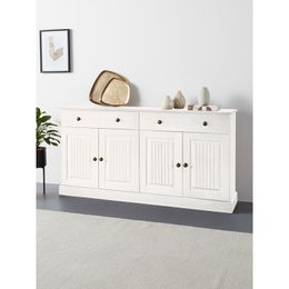 OTTO home Sideboard &raquo;Liotta&laquo; wei&szlig; FSC -zertifiziertes Massivholz B/H/T: 158cm x 80cm x 34cm, 2 Stk., Kiefer, 4 Stk.