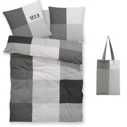 OTTO home Bettw&auml;sche &raquo;Tirrell&laquo; 3 Bettw&auml;sche ab Gr. 135x200 cm, 100% Baumwolle, Marke H.I.S by OTTO home grau Linon, Obermaterial: 100% Baumwolle B/L: 