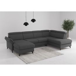 Sit & More sit&more Wohnlandschaft &raquo;Glendale, U-Form&laquo; inkl. Kopfteilverstellung,wahlweise mit Vorziehsitz und Bettkasten 95% Polyester, 5% Polyamid B/H/T: 321cm 