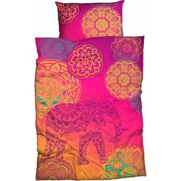 sister s. Bettw&auml;sche &raquo;Noida&laquo; 2 Stk. mit farbenfrohen Mandalas bunt Renforc&eacute;, Obermaterial: 100% Baumwolle B/L: 135cm x 200cm, 1 Stk., 1 Stk., Renforc&eacute;