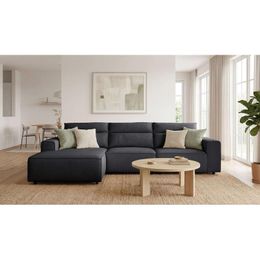 OTTO home Ecksofa &raquo;Jorrena, extra weicher Chenille-Stoff&laquo; L-Form, 3 Komfortstufen, Breite 316 cm, mit Wellenunterfederung grau 100% Polyester B/H/T: 
