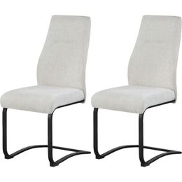 Home Affaire Esszimmerstuhl &raquo;VERNON, 2er Set, mit Metallgestell in matt schwarz&laquo; (Set) 2 Stk.in verschiedenen Farben, Belsatbarkeit pro Stuhl 120 kg 