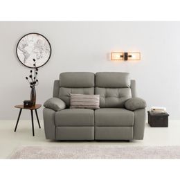 OTTO home 2-Sitzer &raquo;Lannilis&laquo; mit manueller und elektrischer Relaxfunktion grau Kunstleder 100% Polyurethan B/H/T: 158cm x 99cm x 92cm, Kunstleder,