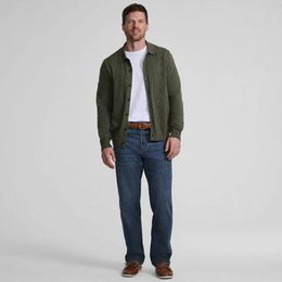 LANDS' END Feinstrick-Cardigan aus reiner Baumwolle mit Argyle-Muster, Herren, size: regular, Gr&uuml;n, Baumwolle, by Lands' End