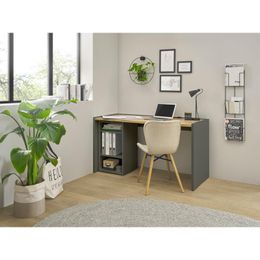 Home Affaire B&uuml;rom&ouml;bel-Set &raquo;CiTY/GiRON&laquo; Set, 2 Stk. tlg. grau Holzwerkstoff B/H/T: 143cm x 77cm x 63cm, Holzwerkstoff