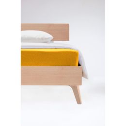 Fleuresse Spannbettlaken &raquo;Flauschjersey&laquo; aus Baumwolle, Bettlaken, Spannbetttuch, Premium Qualit&auml;t gelb Jersey, Obermaterial: 100% Baumwolle B/L: 