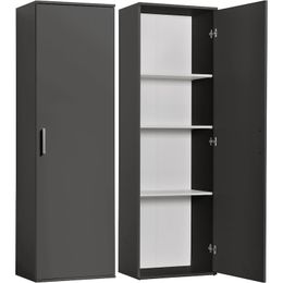Procontour Mehrzweckschrank &raquo;Schrank Clara&laquo; H&ouml;he 167cm mit variabel verstellbaren Einlegeb&ouml;den grau B/H/T: 50cm x 167cm x 34cm, T&uuml;ren: 1 Stk.