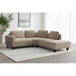 Sit & More sit&more Ecksofa &raquo;Concept&laquo; Modernes Sofa in drei Fu&szlig;farben zur Auswahl 100% Polyester B/H/T: 223cm x 84cm x 251cm, Soft clean, langer Schenkel rechts,