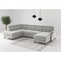 Sit & More sit&more Wohnlandschaft &raquo;Glendale, U-Form&laquo; inkl. Kopfteilverstellung,wahlweise mit Vorziehsitz und Bettkasten 100% Polyester B/H/T: 321cm x 84cm x 