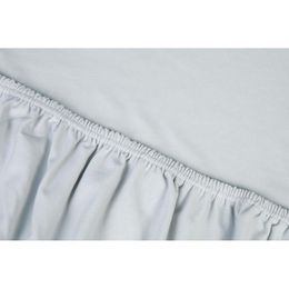 Kayori Spannbettlaken &raquo;Shizu&laquo; Bio-Baumwolle silber Jersey-Elasthan, Obermaterial: 97% Baumwolle, 3% Elasthan (LYCRA ) B/L: 80cm x 220cm, 1 Stk., 