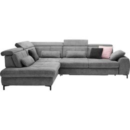 set one by Musterring Ecksofa &raquo;SO 3400 Sitzh&ouml;he 47cm oder 49cm, Sitztiefe verstellbar, B/T 317/220 cm&laquo; Kaltschaumpolsterung, Flachgewebe, whlw. mit 