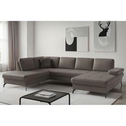 Sit & More sit&more Wohnlandschaft &raquo;Morris Jubi, Breite 300 cm&laquo; mit Armteilfunktion, optional mit Schlaffunktion B/H/T: 300cm x 83cm x 202cm, NaturLEDER Stoff, 