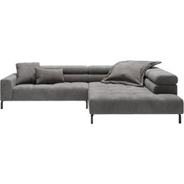 Home Affaire Ecksofa &raquo;Claya, 311 cm breit, L-Form, inkl. Kopfteilverstellung&laquo; ohne elektrischen Sitzvorzug grau 88% Polyester, 12% Polyacryl B/H/T: 