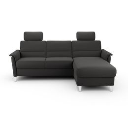 Sit & More sit&more Ecksofa &raquo;Palmera L-Form, B: 244 cm&laquo; optional Schlaffunktion & Bettkasten, Federkern grau 100% Polyester B/H/T: 244cm x 89cm x 163cm, Struktur