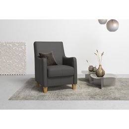 Home Affaire Sessel &raquo;Palmera, B: 70 cm&laquo; mit Federkern braun Luxus-Microfaser (100% Polyester);Struktur (100% Polyester);Luxus-Microfaser in Lederoptik