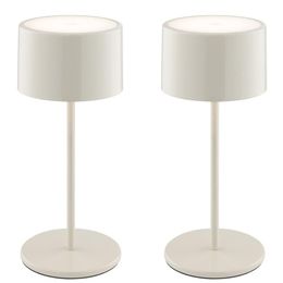 OTTO home Tischleuchte &raquo;Dreell, Akkuleuchte&laquo; LED-Modul 2 Stk. Warmwei&szlig; 2er Set, 210 lm, Touchdimmer, 3000 K, H 21 cm wei&szlig; 1, &Oslash; 9cm H: 21cm, 2 Stk.