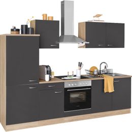 Optifit K&uuml;chenzeile &raquo;Parare&laquo; ohne E-Ger&auml;te, Breite 270 cm grau B/H/T: 270cm x 60cm