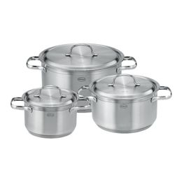 R&ouml;sle R&Ouml;SLE Topf-Set &raquo;PUREELEMENTS&laquo; Set, 3 tlg. tlg. Edelstahl 18/10 Einheitsgr&ouml;&szlig;e