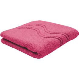 Ross Duschtuch &raquo;Cashmere feeling&laquo; 100% Baumwolle, mit Wellen-Bord&uuml;re, gro&szlig;e Farbauswahl lila Frottier, Baumwolle B/L: 75cmx140cm, 1 Stk., Frottier