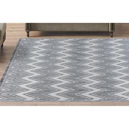 Kayoom Teppich &raquo;Sarai 225&laquo; rechteckig 6 mm H&ouml;he Flachgewebe grau Polyester B : 160cm 1 Stk., 6mm, L: 230cm