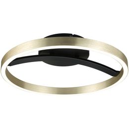 Paulmann LED Deckenleuchte &raquo;Melira WD LED 24W Gold /Schwarz 230V Metall&laquo; LED-Modul 1 Stk. 3StepDim &Oslash; 38cm H: 10,5cm, 1 Stk.