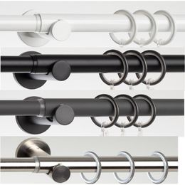 Liedeco Gardinenring &raquo;Stilring mit Faltenlegehaken&laquo; Robust, Ger&auml;uscharm, Strapazierf&auml;hig silber &Oslash; 27cm