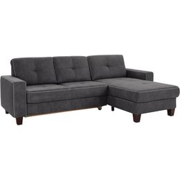 OTTO home Ecksofa &raquo;Varese&laquo; wahlweise mit Schlaffunktion und Vorziehfunktion grau Luxus-Microfaser ALTARA NUBUCK (100% Polyester);Luxus-Microfaser 