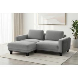 Sit & More sit&more Ecksofa &raquo;Concept&laquo; Modernes Sofa in drei Fu&szlig;farben zur Auswahl grau 100% Polyester B/H/T: 226cm x 84cm x 167cm, Recamiere links,mit Fu&szlig; Buche 