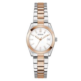 Guess Damen Quarzuhr &raquo;ALICE&laquo; Armbanduhr, Damenuhr, Edelstahlarmband, Datum, Kristallglas silber Einheitsgr&ouml;&szlig;e