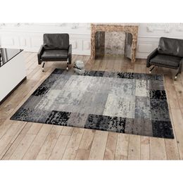 OCI DIE TEPPICHMARKE Teppich &raquo;AWARD MUSTANG&laquo; rechteckig 10 mm H&ouml;he handgekn&uuml;pft, echter Design Teppich aus Nepal, 100% Naturfaser. grau Obermaterial: 