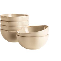 M&auml;ser M&Auml;SER Sch&uuml;ssel &raquo;Cordelia, Sch&uuml;ssel Set, aus Steinzeug, &Oslash; 16 cm&laquo; 6 Stk. aus Steinzeug beige Steinzeug &Oslash; 16cm