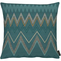 Apelt Dekokissen &raquo;Indira&laquo; Kissenh&uuml;lle mit F&uuml;llung, 1 St&uuml;ck blau Baumwolle, Polyester B/L: 48cm x 48cm, 1 Stk.