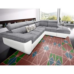 COTTA Ecksofa &raquo;Speedway L-Form, B: 262cm, moderne Couch, bequeme Wellenunterfederung,&laquo; Kopfteilverstellung, optional Schlaffunktion & Bettkasten 