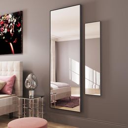 KARE Wandspiegel &raquo;Spiegel Bella&laquo; schwarz Aluminium, Glas, MDF B/H/T: 30cm x 130cm x 2,5cm