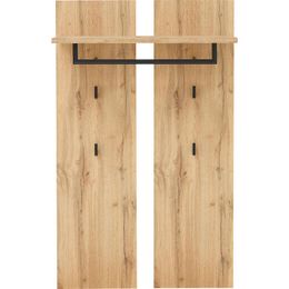 Innostyle Garderobenpaneel &raquo;Sparks Garderobenpaneel; 80x130x30cm (B/H/T)&laquo; 1 Stk. tlg. 1 Boden, 4 Haken, 1 Kleiderstange braun Holzwerkstoff, MDF B/H/T: 80cm x 