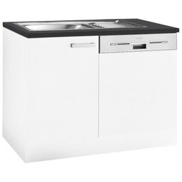 Optifit Sp&uuml;lenschrank &raquo;Odense&laquo; Gesamtbreite 110 cm, mit T&uuml;r/Sockel f&uuml;r integrierbaren Geschirrsp&uuml;ler wei&szlig; wei&szlig;, B/H/T: 110cm x 85cm x 60cm, T&uuml;ren: 1 