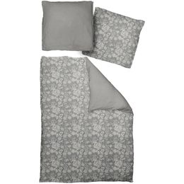 Adam Wendebettw&auml;sche &raquo;Flower Cuv&eacute;e light&laquo; 2 Stk. aus 100 % Bio-Baumwolle, 2 teilig - Bettw&auml;sche Set grau Renforc&eacute;, Obermaterial: 100% Baumwolle B/L: 155cm 