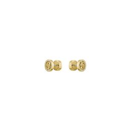 BOSS Damen BOSS Paar Ohrstecker &raquo;DOUBLE B DIVINE&laquo; mit Glasstein gold 9mm, Edelstahl