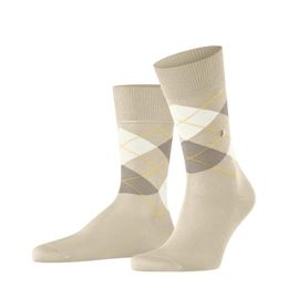 Burlington Herren Socken &raquo;Manchester&laquo; Einheitsgr&ouml;&szlig;e 40-46, Argyle-Muster, -Clip beige 40