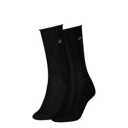 Calvin Klein Herren Socken &raquo;CK WOMEN SOCK PELERINE&laquo; 2 Paar, mit kleinem Rollbund, elastisch, Cotton-Mix schwarz Einheitsgr&ouml;&szlig;e