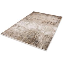 Astra Teppich &raquo;Gravina 241&laquo; rechteckig 8 mm H&ouml;he seidiger Schimmer durch Viskose, Hoch Tief Struktur, Wohnzimmer grau Viskose B : 133cm 1 Stk., 8mm, L