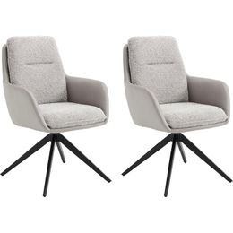 Home Affaire Esszimmerstuhl &raquo;Barcelona&laquo; (Set) 2 Stk.verschiedene Gestelle in Holz oder Metall grau Metall B/H/T: 92cm x 59cm, 2 Stk., 2er Set