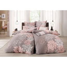 OTTO home Bettw&auml;sche &raquo;Susan in Gr. 135x200 oder 155x220 cm&laquo; 2 in verschiedenen Qualit&auml;ten, romantische Bettw&auml;sche mit Blumen rosa Linon, Obermaterial: